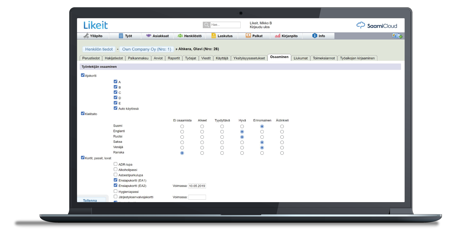 Likeit HR - Saarni Likeit Oy
